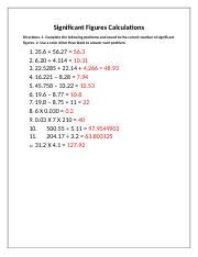 Calculating Significant Figures Practice Problems Solutions Course Hero