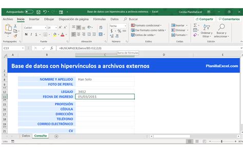 Cómo hacer una base de datos en Excel con enlaces a archivos Plantillas de Excel gratis