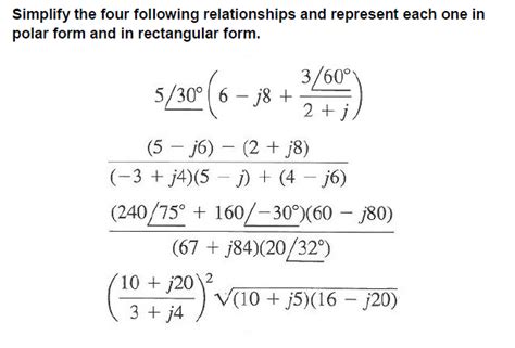 Solved Simplify The Four Following Relationships And Chegg Com