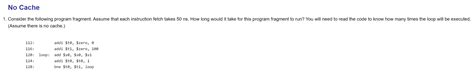 Assume There Is No Cache Chegg