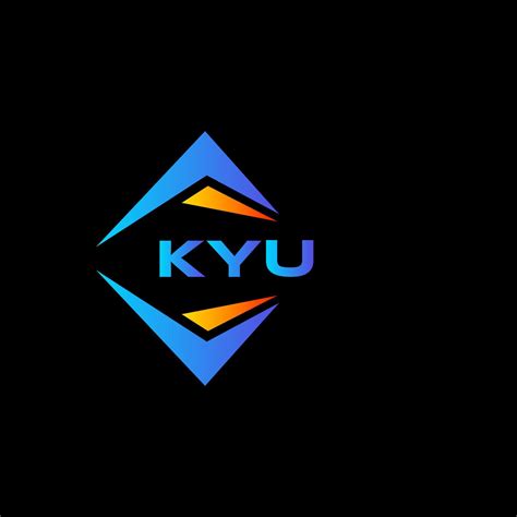 Kyu Abstract Technology Logo Design On Black Background Kyu Creative Initials Letter Logo