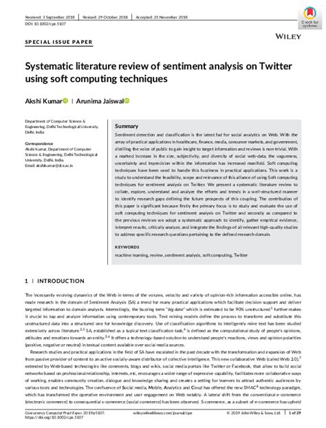Pdf Systematic Literature Review Of Sentiment Analysis Techniques