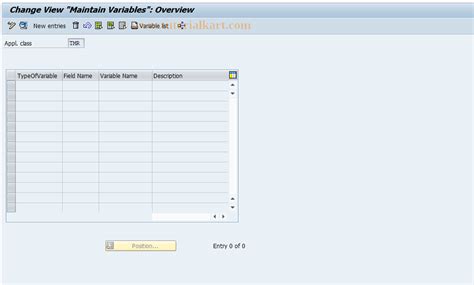 JBWV SAP Tcode Maintain Global Variable