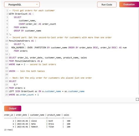 Day 7 Of 21 Day Sql Challenge Finding Penultimate Orders This Means Orders Before The Most