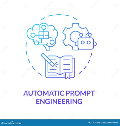 Automatic Prompt Engineering Blue Gradient Concept Icon Stock Vector Illustration Of Color