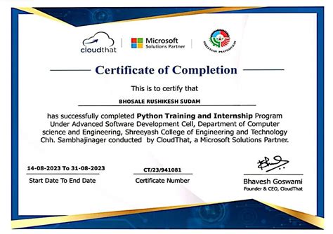 Rushikesh Bhosale On Linkedin Python Internship Microsoft