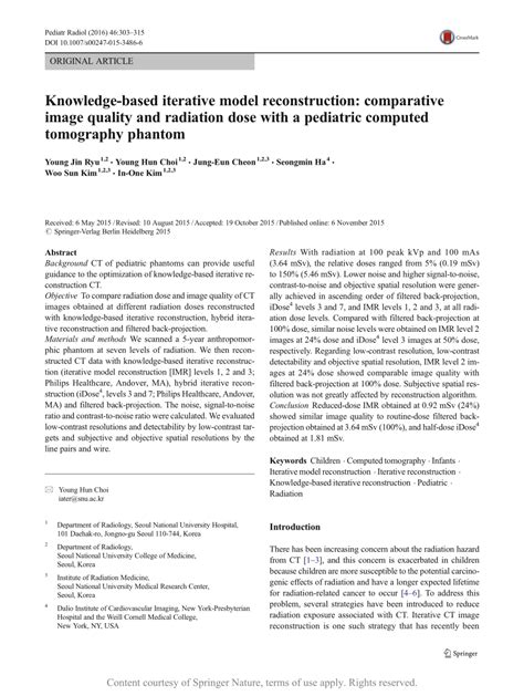 Knowledge Based Iterative Model Reconstruction Comparative Image