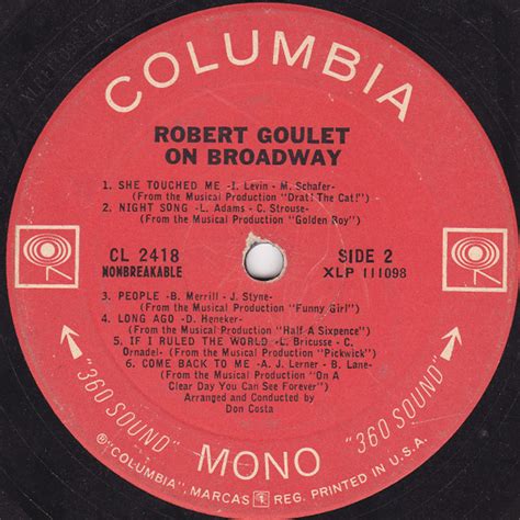 Robert Goulet On Broadway