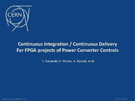 Continuous Integration Continuous Delivery For Fpga Projects Of