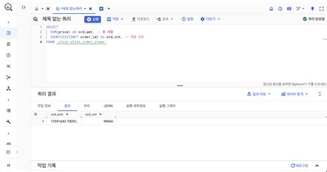 이커머스 데이터를 통한 사업 현황 파악 sql 쿼리