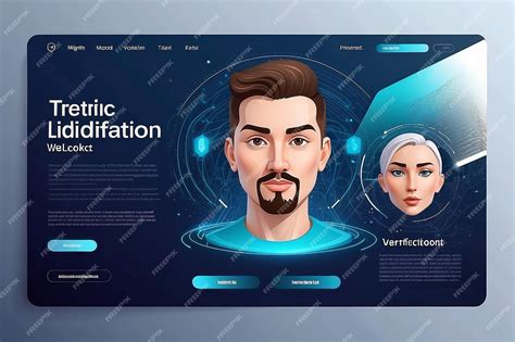 Premium Photo Biometric Identification Webpage Vector Template With Isometric Illustration