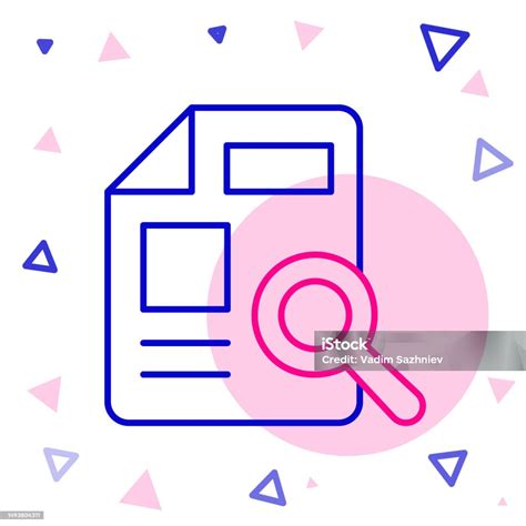 흰색 배경에 격리 된 그래프 차트 아이콘이있는 줄 문서입니다 텍스트 파일 아이콘을 보고합니다 회계 기호 감사 분석 계획 다채로운 개요 개념 벡터 0명에 대한 스톡 벡터 아트