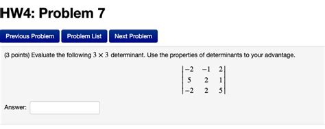 Solved Hw4 Problem 7 Previous Problem Problem List Next