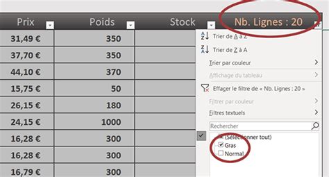 Fonction Vba Pour Repérer Et Filtrer Les Cellules En Gras