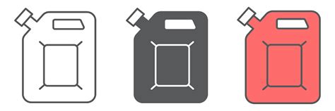 Jerrycan 아이콘 컬렉션 연료 갤런 및 가스 수 가솔린 용기 벡터 아이콘 세트 벡터 그래픽 편집 가능한 스트로크 개요 기호 0명에 대한 스톡 벡터 아트 및 기타 이미지