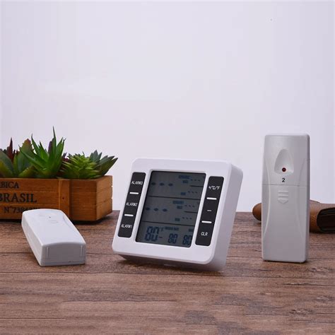 Метеостанция Беспроводная с ЖК дисплеем цифровой термометр для дома и улицы с 2 беспроводными