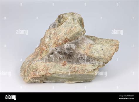 Anorthite Calcium Endmember Of The Plagioclase Feldspar Minerals Stock