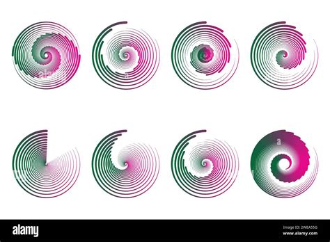 Concentric Random Circles With Dynamic Lines Vortex Circular Swirl
