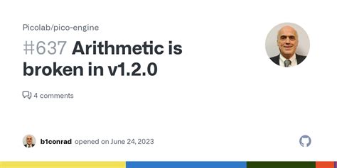 Arithmetic Is Broken In V120 · Issue 637 · Picolabpico Engine · Github