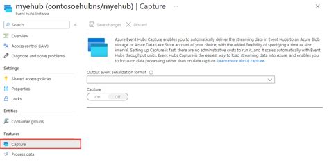 事件中心 使用 azure 门户捕获流式处理事件 azure event hubs microsoft learn
