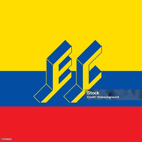 Ec 국제 2 자 코드 또는 에콰도르의 국가 도메인 E 및 C 모노그램 또는 로고타입 설계를 위한 Isometric 3d 글꼴입니다 볼륨 알파벳입니다 3 차원 문자입니다 0