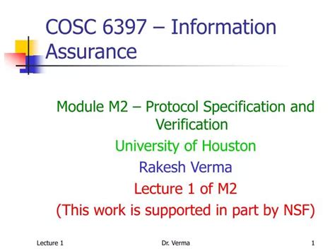 Ppt Cosc 6397 Information Assurance Powerpoint Presentation Free