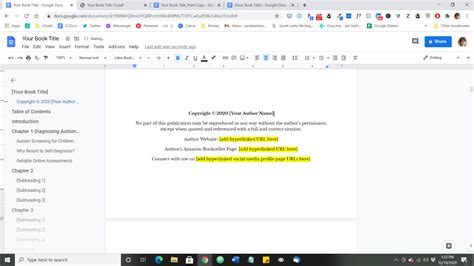 How To Write A Book In Google Docs