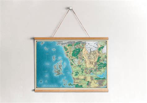 Sword Coast Map Dungeons Dragons Map Poster Forgotten Realms Large SIZE Recomended
