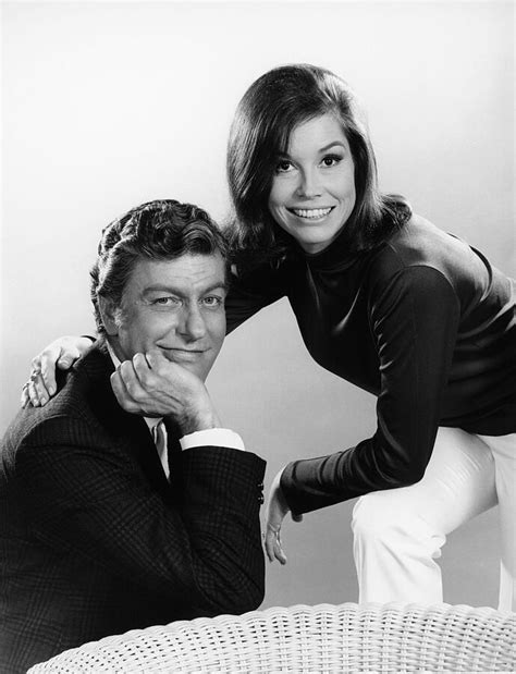Dick Van Dyke And Mary Tyler Moore Smiling Together Photograph By