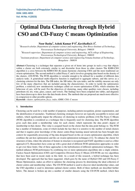 Pdf Optimal Data Clustering Through Hybrid Cso And Cd Fuzzy C Means