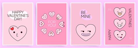 귀여운 하트 그래픽 만화 하트 캐릭터 파스텔 핑크 배경 장난기 넘치는 타이포그래피가 있는 귀여운 발렌타인 데이 포스터로 재미있고 낭만적인 축하 행사 또는 아기 생일 디자인을