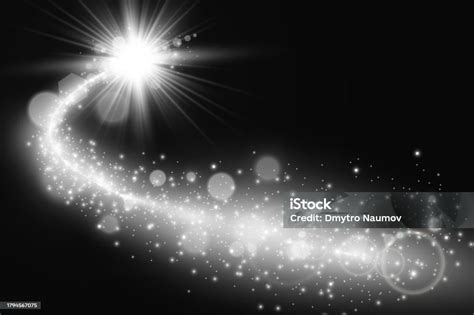 투명한 배경에 혜성 밝은 별 별이 빛나는 아름다운 길 유성 혜성 꼬리 유성이 날아갑니다 공간 객체 개념에 대한 스톡 벡터 아트 및 기타 이미지 Istock