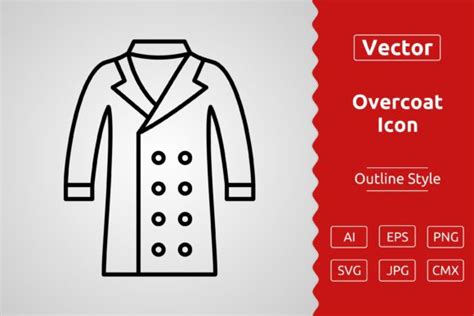 Vector Overcoat Outline Icon Graphic By Muhammad Atiq · Creative Fabrica