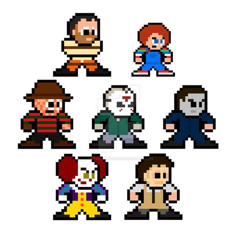 8 Bit Horror Icons By 8bitherodotorg On Deviantart