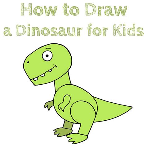 How To Draw A Dinosaur Step By Step Drawing Tutorial