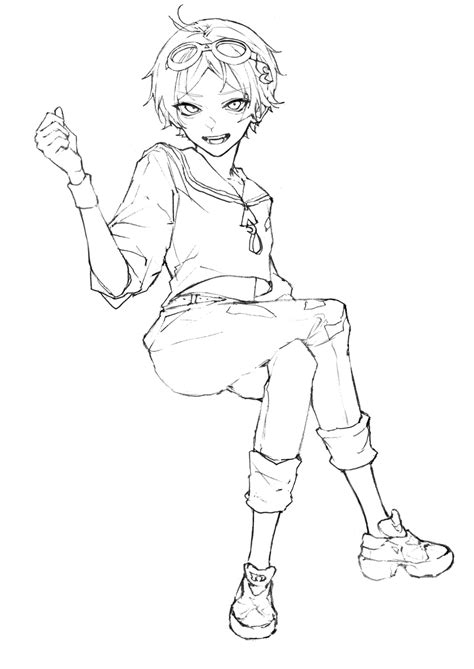 パンダヒーロー線画 KURO