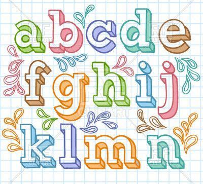 Free Colorful Fonts Shaded Colorful Font With Floral Decorations