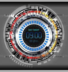 Cyber Timer Royalty Free Vector Image VectorStock