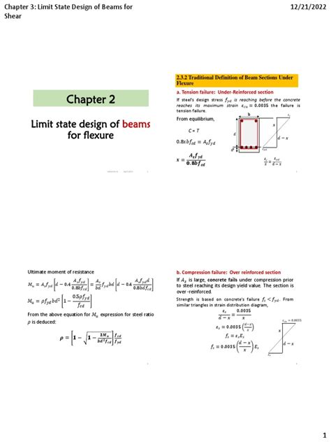 Rci Chapter 2 Beam Flexural Design Download Free Pdf Beam Structure Bending