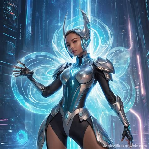 Futuristic Computer Processor Stable Diffusion Online