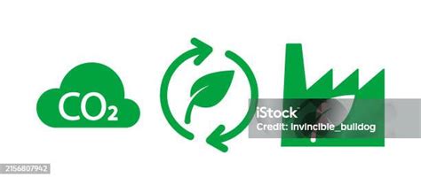 녹색 생태학 벡터 아이콘 세트 이산화탄소 배출 재활용 및 환경 친화적 인 공장을 반영 감소에 대한 스톡 벡터 아트 및 기타 이미지 감소 개념 건강관리와 의술 Istock