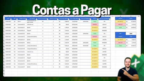 Como Fazer Planilha De Contas A Pagar No Excel Download Grátis Planilha Excel