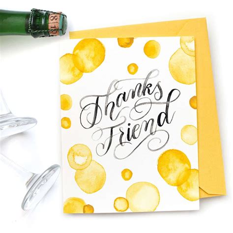 Thanks Friend Card — Funny Thank You Card Thank You Cards By Charmcat