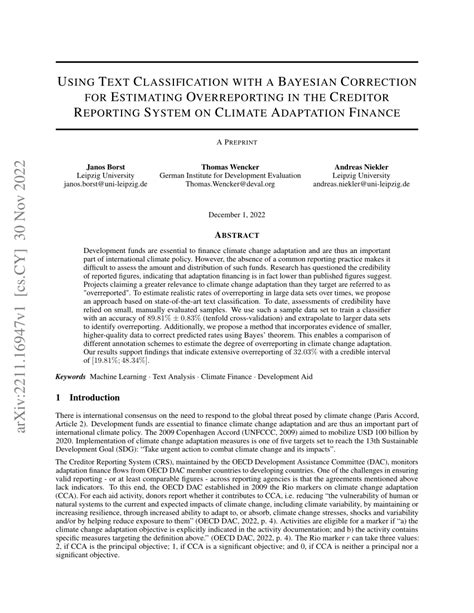 Pdf Using Text Classification With A Bayesian Correction For
