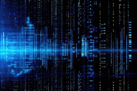 Premium AI Image Digital Blue Data And Binary Numbers For Digital Graphic