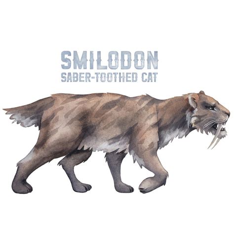 Ice Age Saber Toothed Cat Fabric Panel
