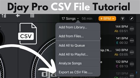 Djay Pro Csv File Tutorial Youtube