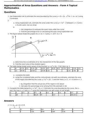 Longitudes And Latitudes Questions And Answers Form 4 Topical