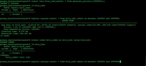 postgresql brin index · bajra weekly