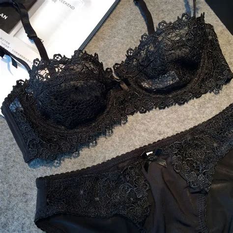 Французский Комплект бюстгальтеров сексуальный кружевной удобный ультра тонкий прозрачный